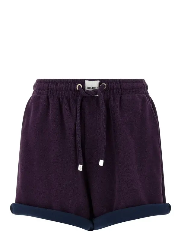 Attico American Fleece Shorts - Purple