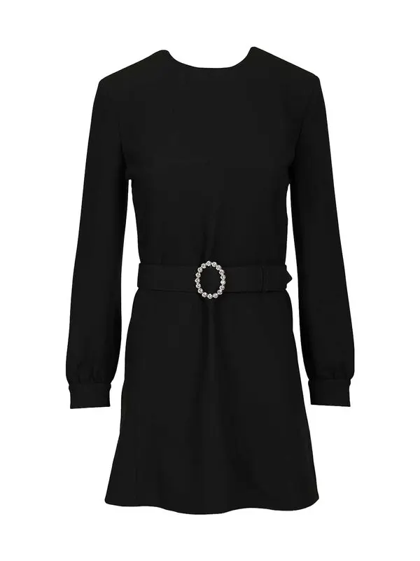 Saint Laurent Long-sleeve Mini Dress - Black