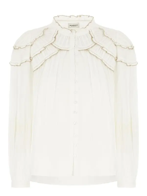 Isabel Marant Étoile Ruffled Long Sleeve Blouse - Multicolor