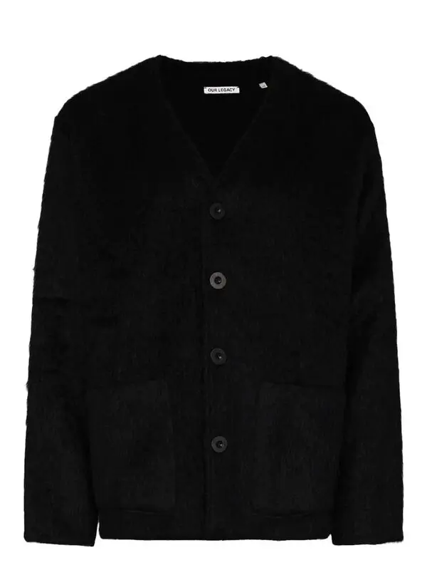 Our Legacy Hairy Textured Cardigan - Black