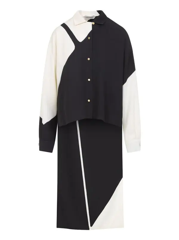 Alberta Ferretti Geometric Twill Shirt - Black