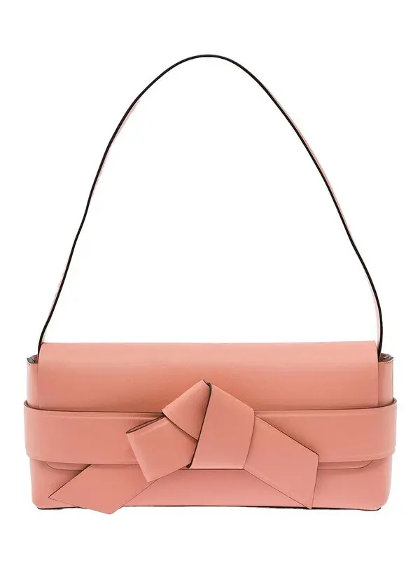 Acne Studios Leather Shoulder Bag With Musubi Knot - Multicolor