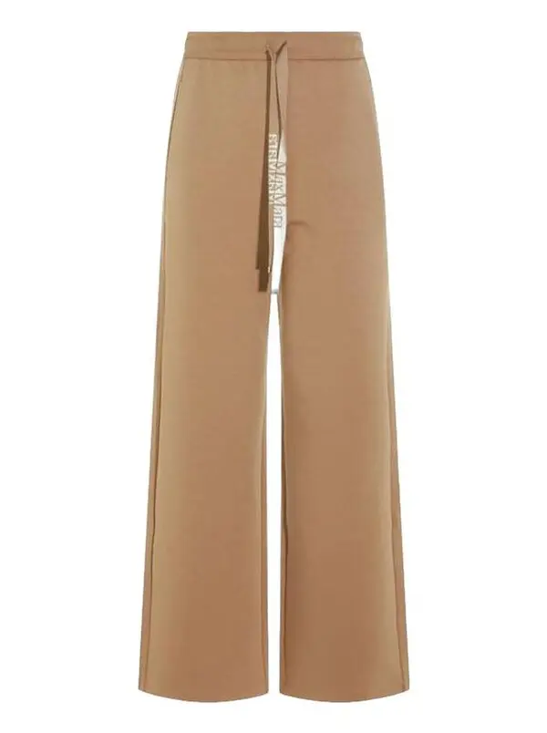 Max Mara Wide Leg Track Pants - Cream