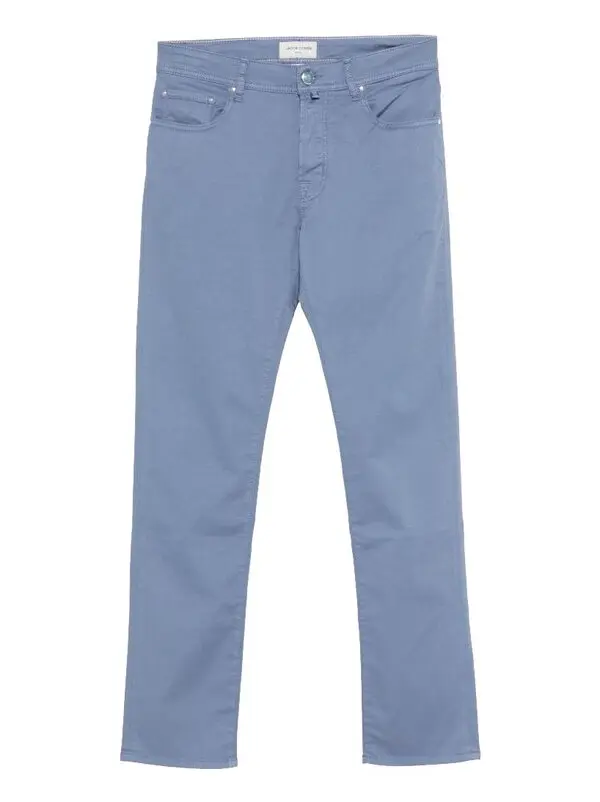 Jacob Cohen Cotton Blend Slim Trousers - Multicolor