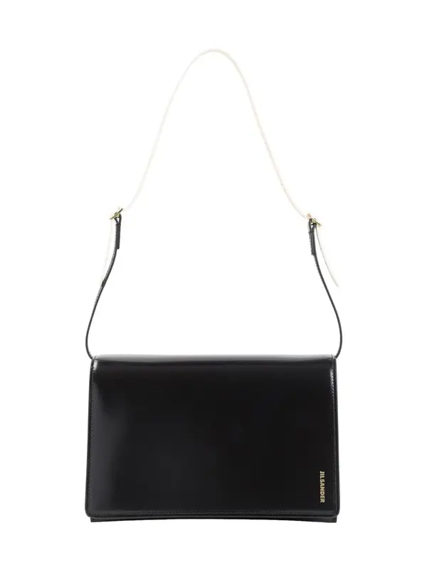 JIL SANDER File Calf Leather Shoulder Bag - Black