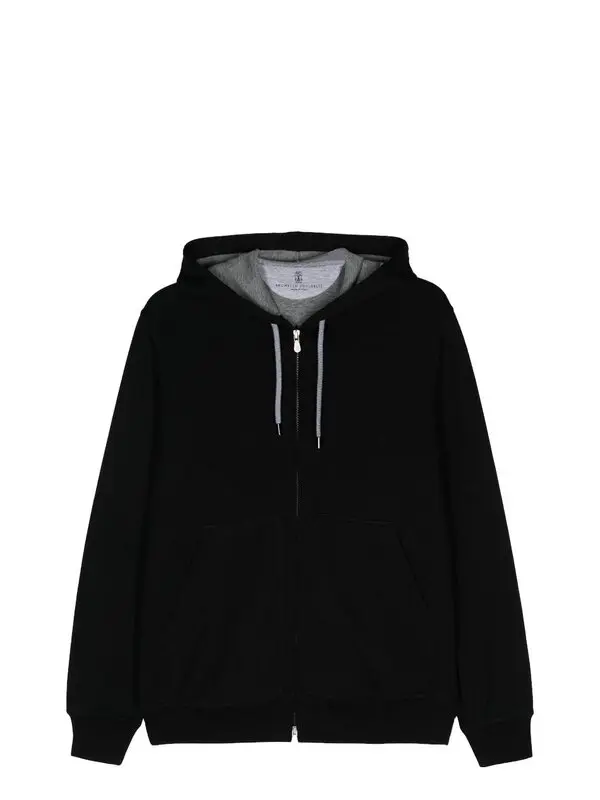Brunello Cucinelli Jersey Hoodie - Black