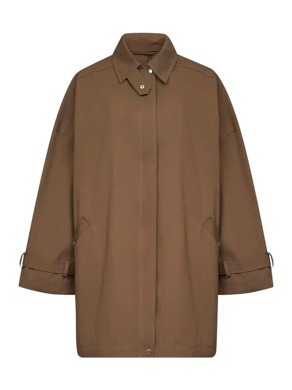 TOTEME Hazel Organic Cotton Oversized Trench Jacket - Multicolor