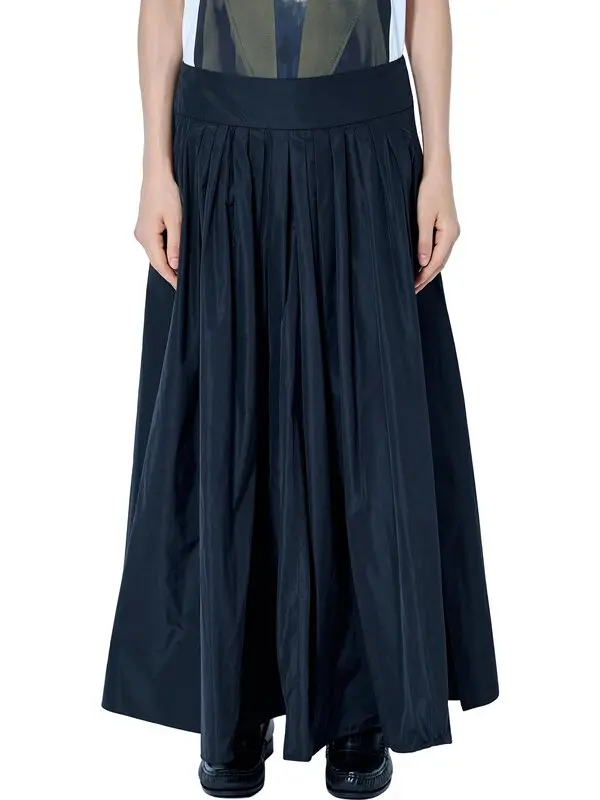 Max Mara Pleated Maxi Skirt - Black