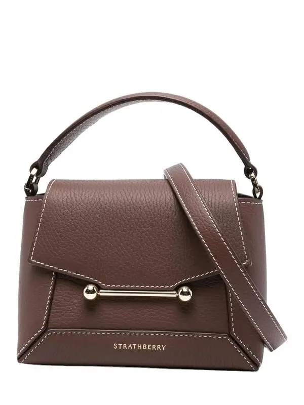 Strathberry Calf Leather Tote Bag - Brown