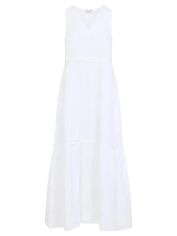 Peserico Linen Long Dress - White