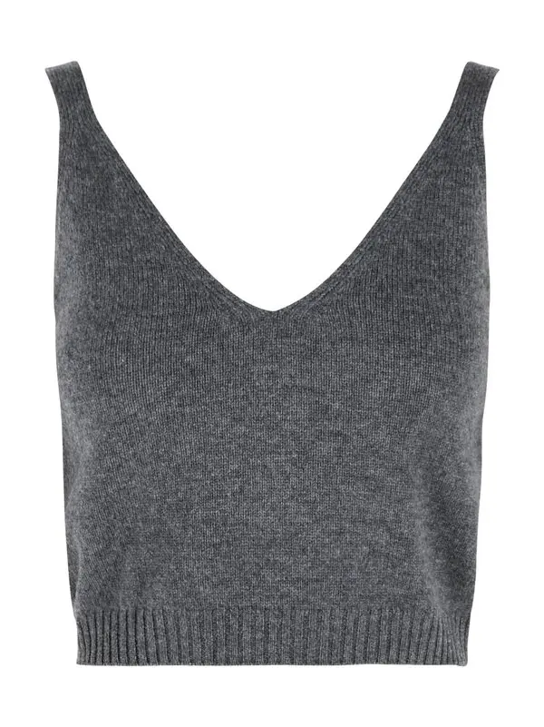 LISA YANG Violia' Grey Cashmere Tank Top - Gray