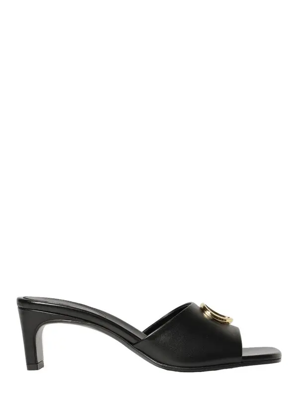 Gucci Nappa Leather Mules With Mid-heel - Black