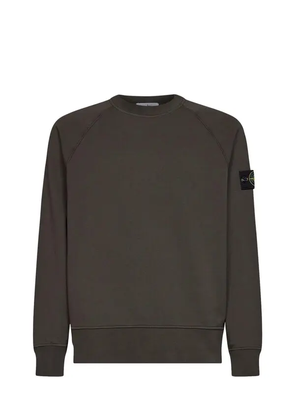 Stone Island Coal Grey Cotton Crewneck Sweatshirt - Multicolor