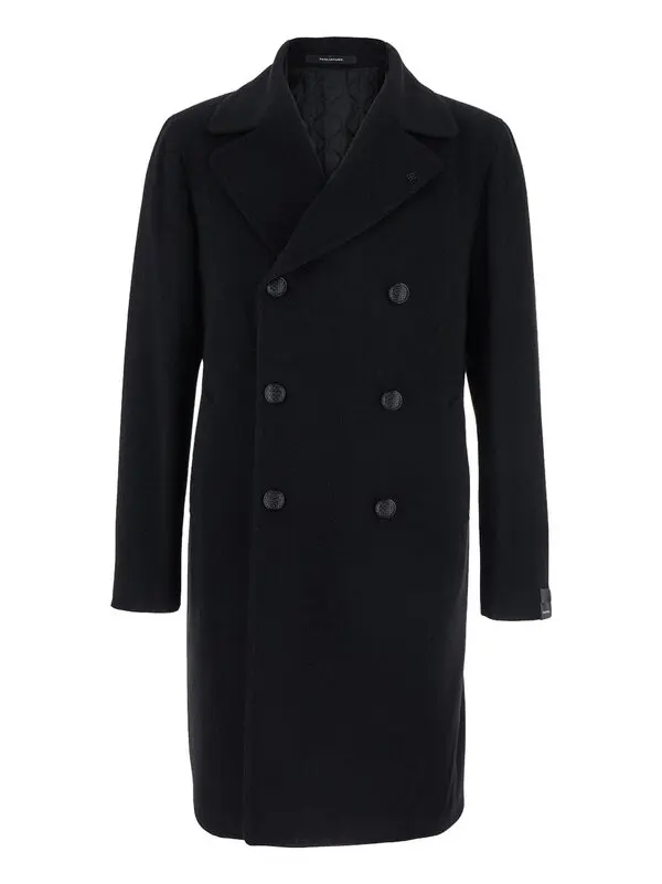 Tagliatore Wool Double-breasted Overcoat - Black