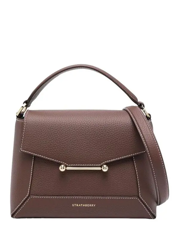 Strathberry Calf Leather Tote Bag - Brown