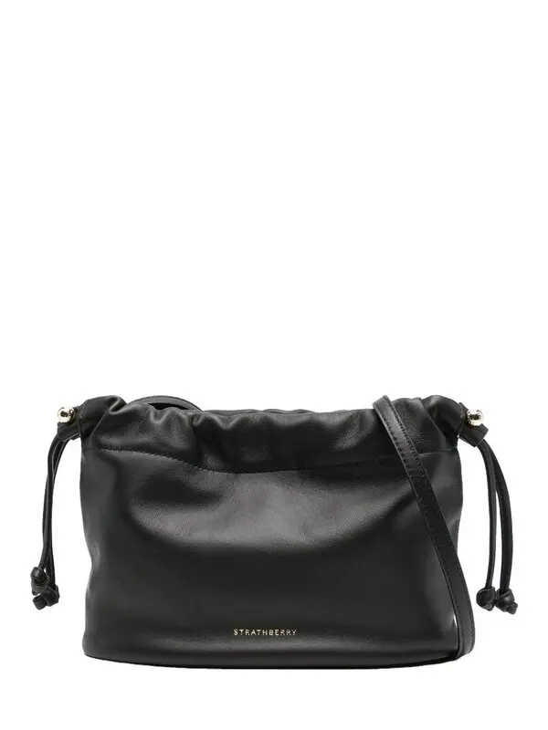 Strathberry Calf Leather Bucket Bag - Black