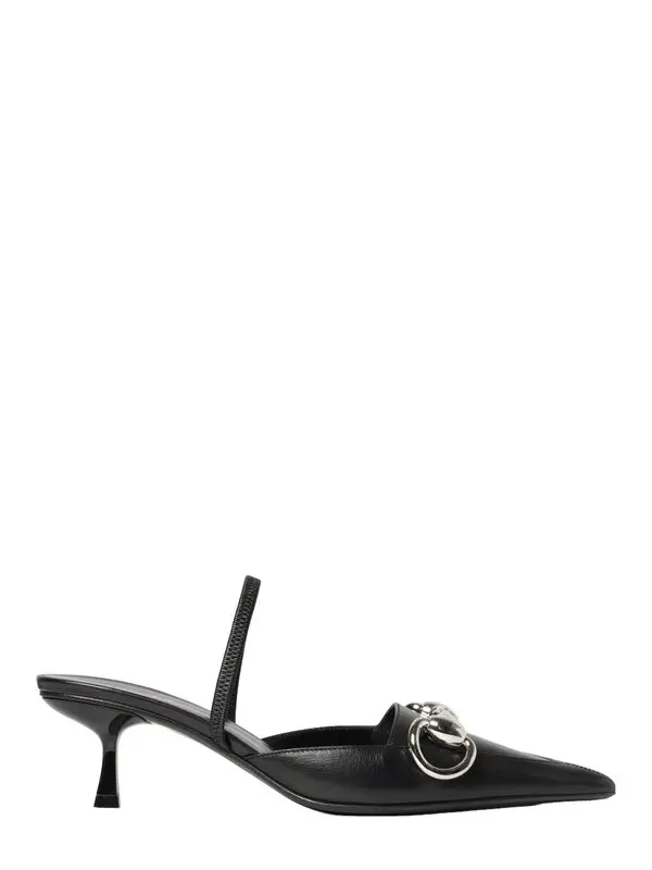 Gucci Boulevard Leather Slingback Pumps - Black