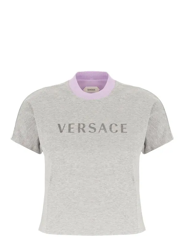Versace Logo Short Sleeve T-shirt - Multicolor
