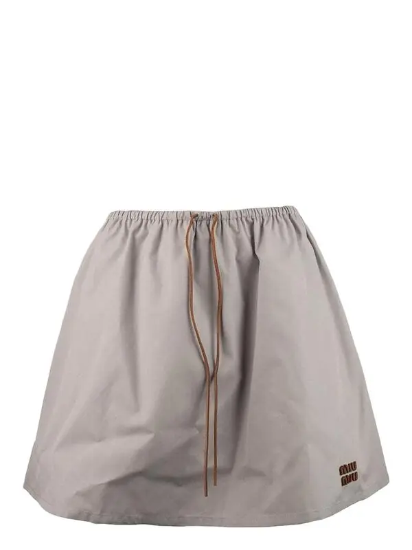 Miu Miu Logo Embellished Elasticated Skirt - Multicolor