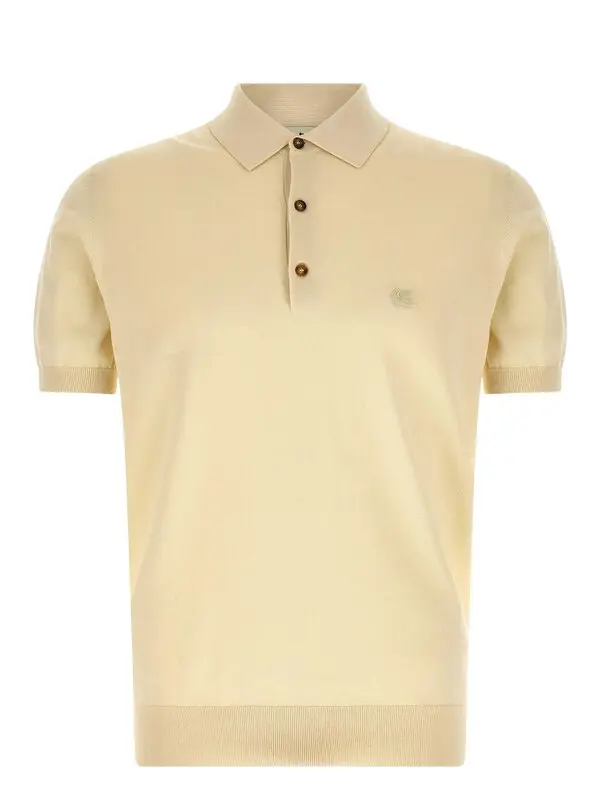 Etro Pegaso' Polo Shirt - Cream