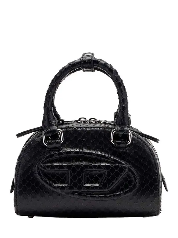 DIESEL® Python Leather Crossbody Bag - Black