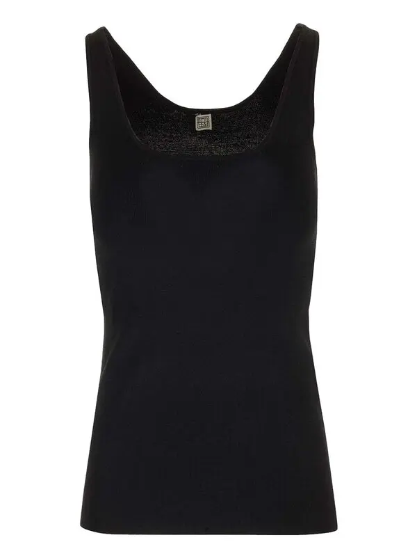 TOTEME Compact Knit Tank - Black