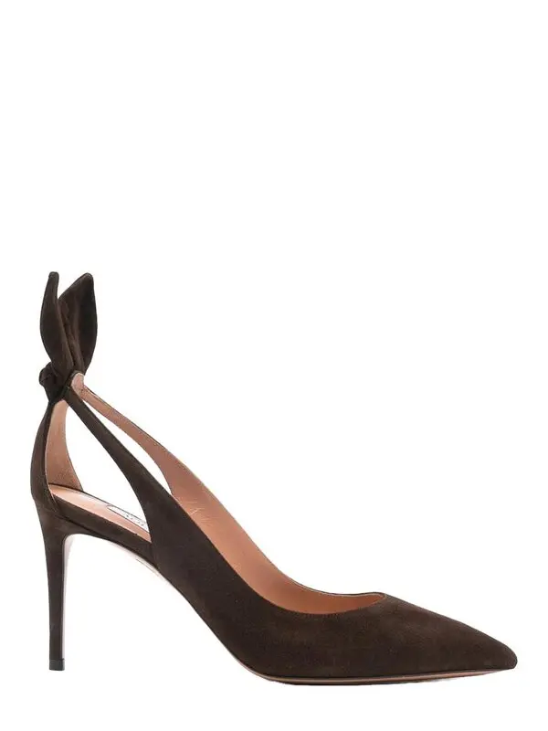 AQUAZZURA Suede Stiletto Pumps - Brown