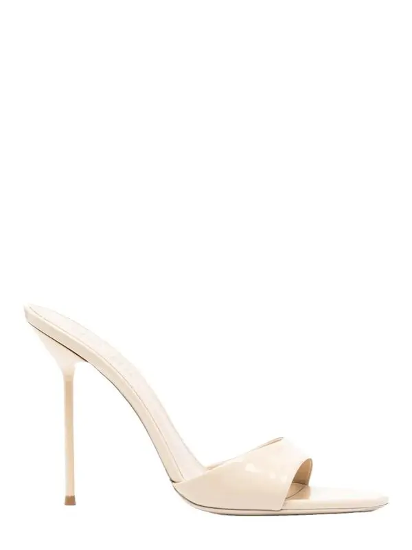 Paris Texas Patent Leather Stiletto Sandals - Cream