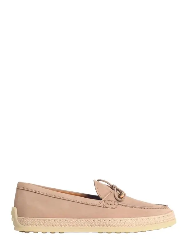 TOD'S Nubuck Loafers - Cream