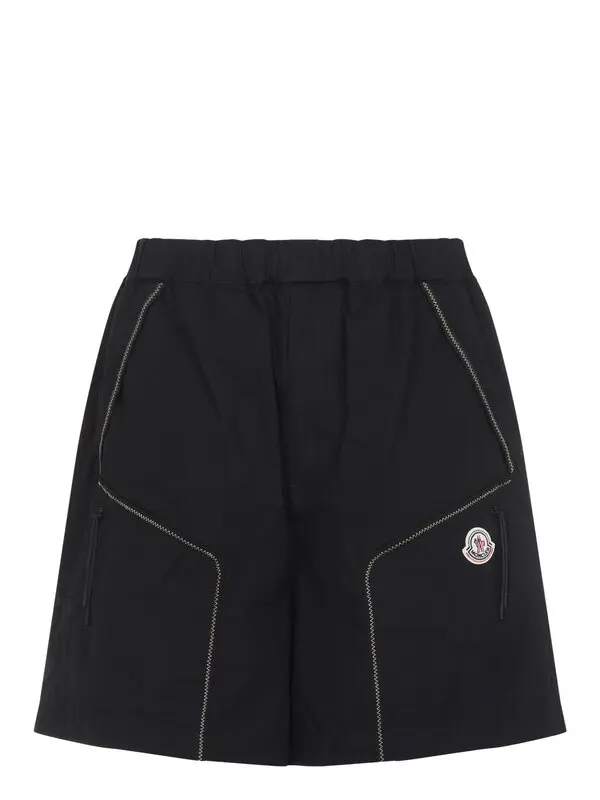 Moncler Cotton Bermuda Shorts - Black