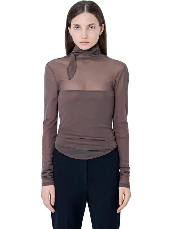 LEMAIRE Ballerina Foulard Top - Brown