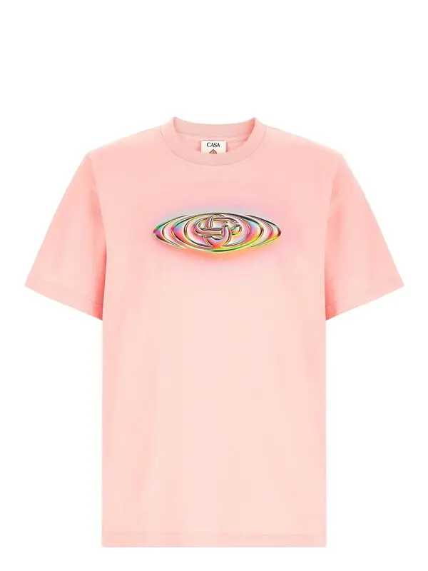 Casablanca Martin Naumann 'glass Logo' T-shirt - Pink