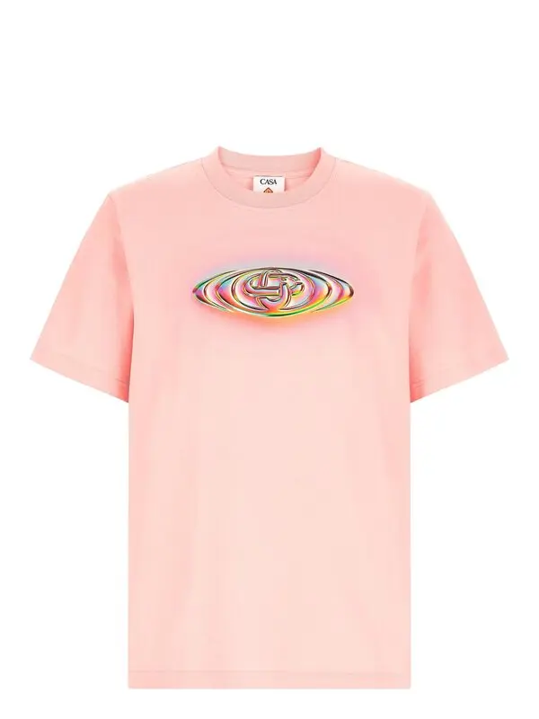 Casablanca Martin Naumann 'glass Logo' T-shirt - Pink