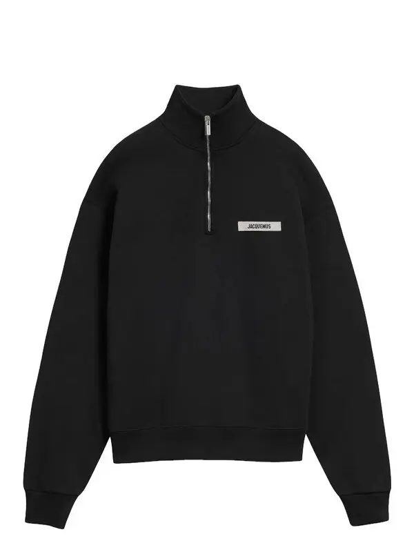 Jacquemus High Neck Sweatshirt - Black