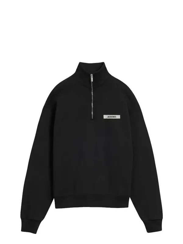 Jacquemus High Neck Sweatshirt - Black