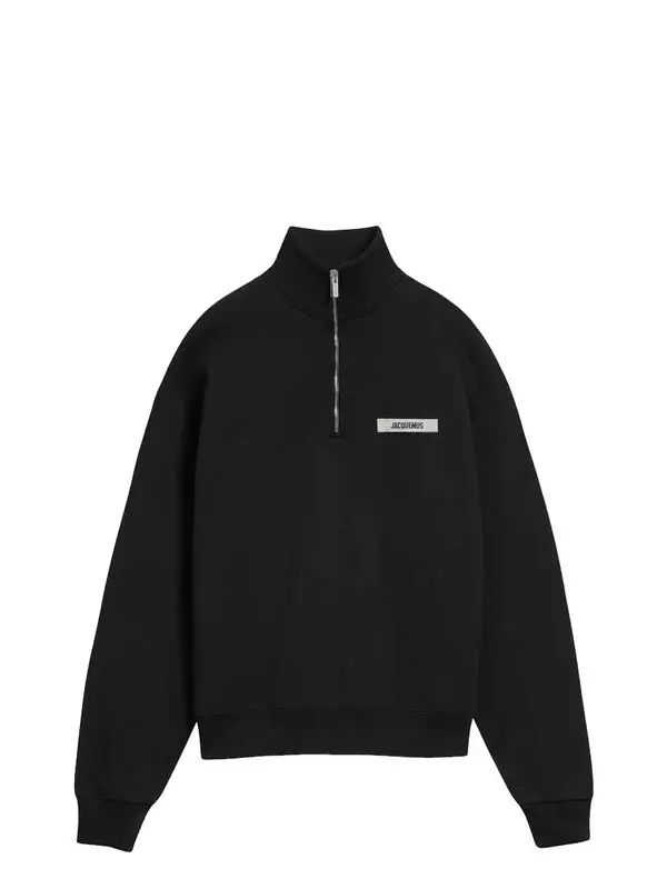 Jacquemus High Neck Sweatshirt - Black
