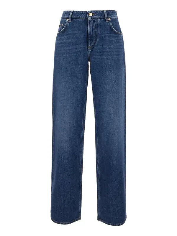 Dolce & Gabbana Medium Wash Straight Leg Jeans - Multicolor
