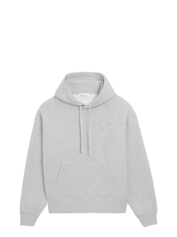 AMI Paris Cotton Hoodie With Embossed Logo - Multicolor