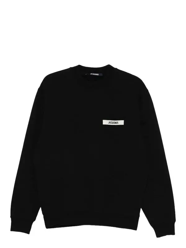 Jacquemus Organic Cotton Fleece Sweatshirt - Black