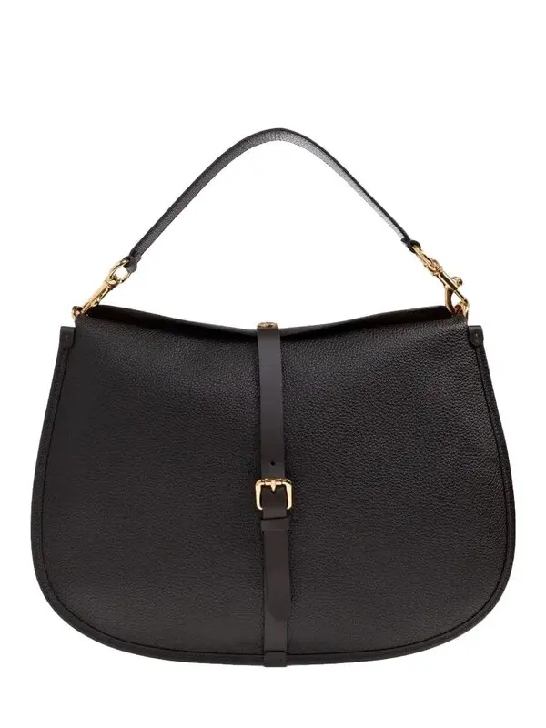Etro Buckle-fastening Extra-large Leather Shoulder Bag - Brown