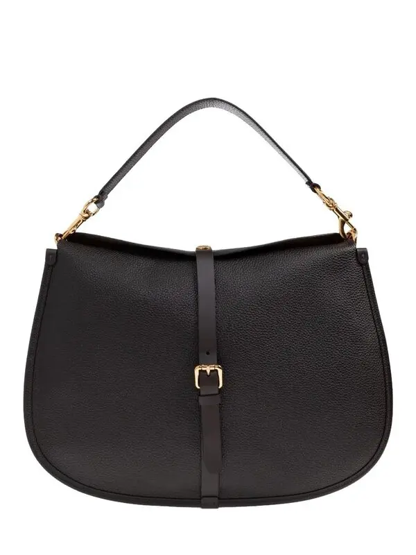 Etro Buckle-fastening Extra-large Leather Shoulder Bag - Brown