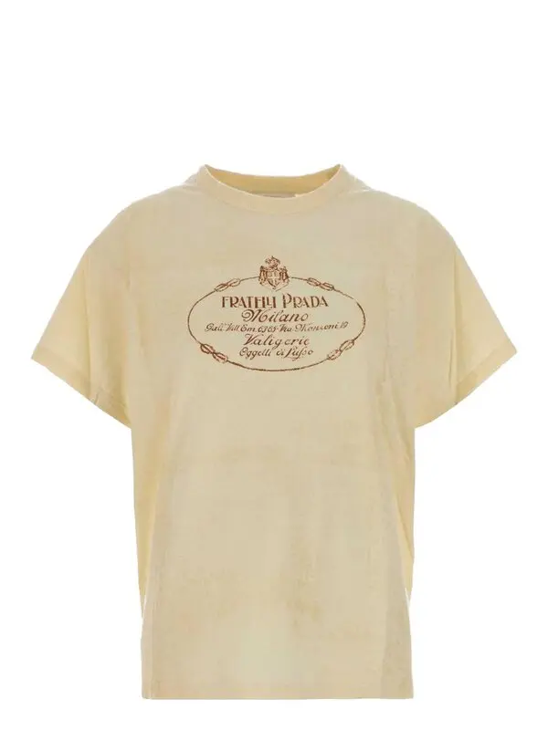 Prada Cotton T-shirt - Cream