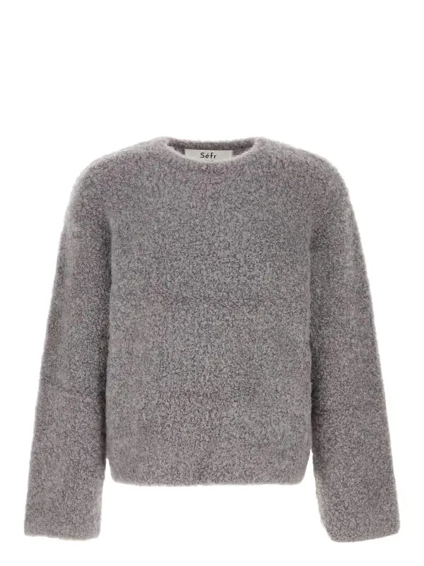 Séfr Stretch Mohair Blend Jermaine Sweater - Gray