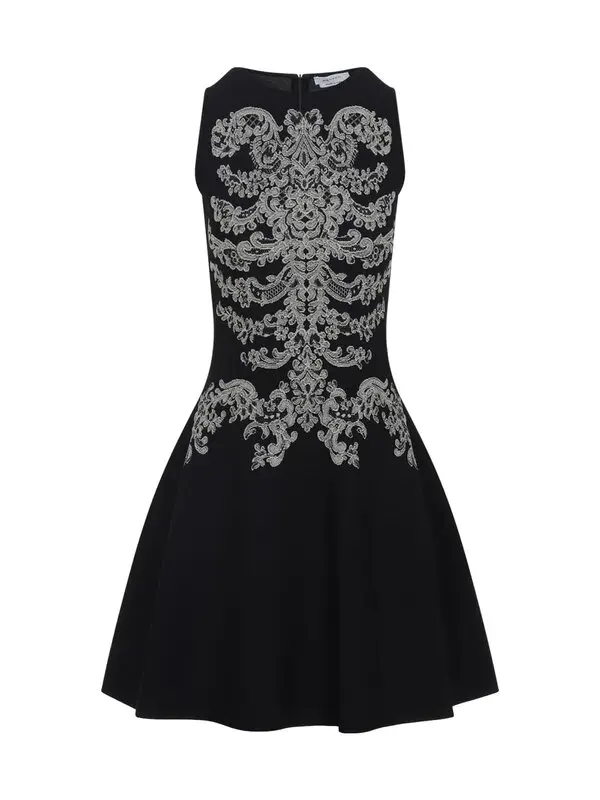 Alexander McQueen Viscose Mini Dress - Black