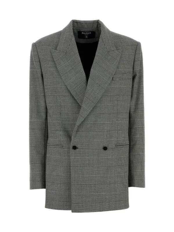 Balmain Embroidered Wool Blend Blazer - Multicolor