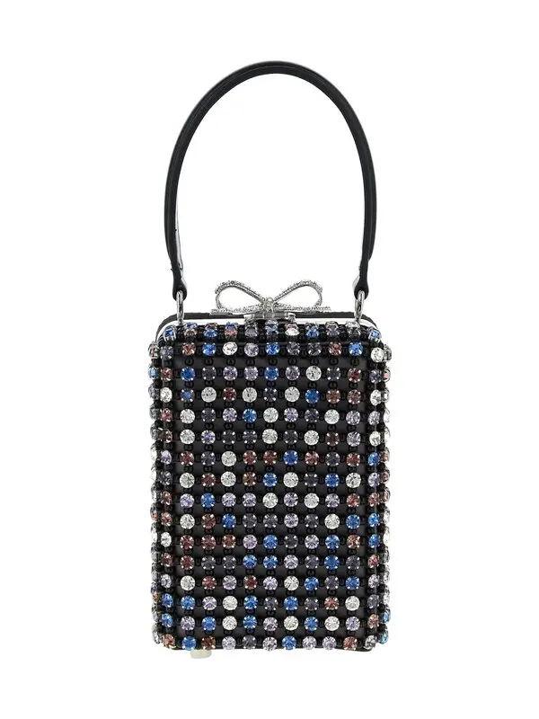 SELF-PORTRAIT Multi Crystal Chainmail Handbag - Multicolor