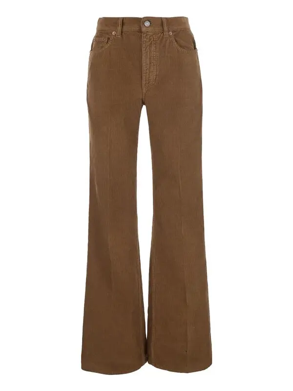 Saint Laurent 70s Jeans In Corduroy - Multicolor