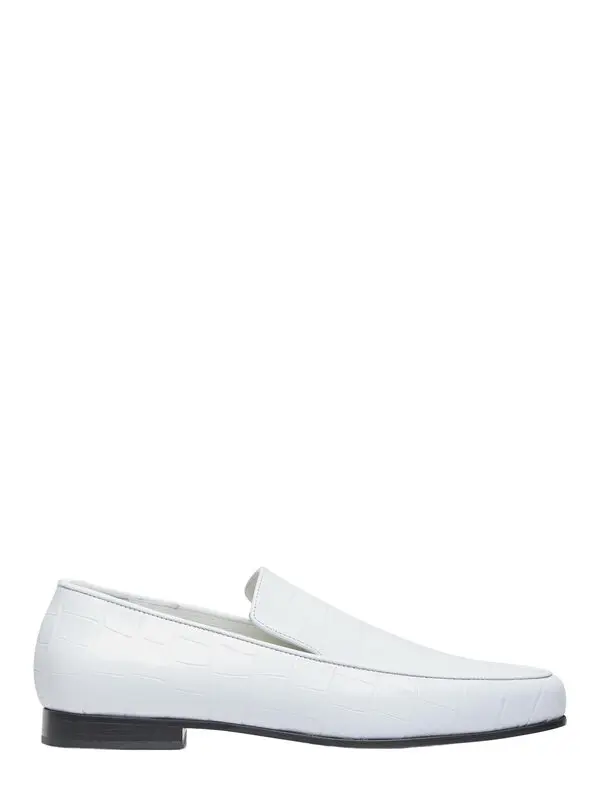 TOTEME Croco Oval Loafers - White