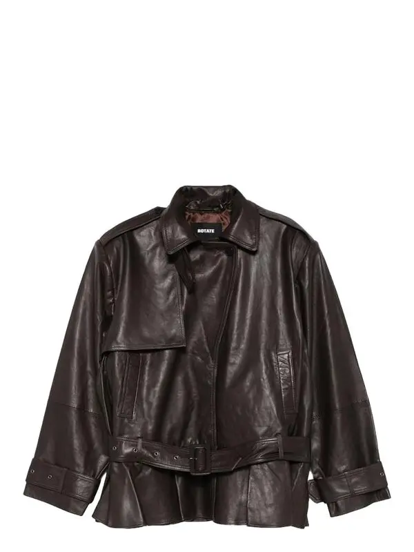 ROTATE BY BIRGER CHRISTENSEN Jackets Leather Jackets - Brown