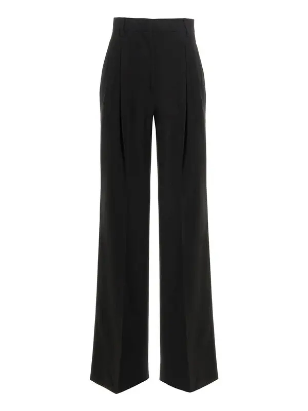 Burberry Madge Wool Wide Leg Pants - Black